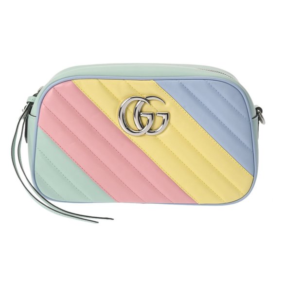 Gucci | Bags | Gucci Gg Marmont Quilted Multicolor 447632 Womens ...